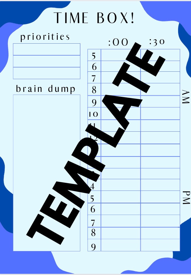 Daily Planner Template Timeboxing Printable PDF Digital Daily Planner ...