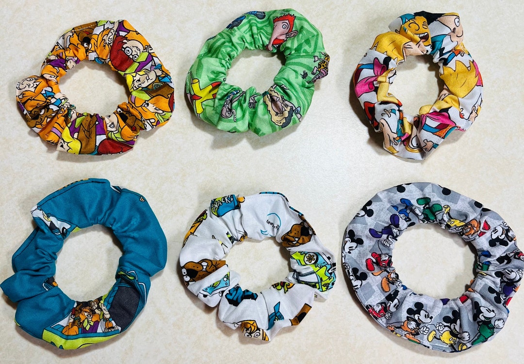 90s Cartoons Scrunchies, Scooby Doo, Casper, Beetlejuice, Rick and ...