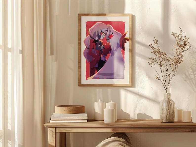 Charlie & Vaggie Art Print | Hazbin Hotel Fan Art | A4 + 8×10" - Etsy