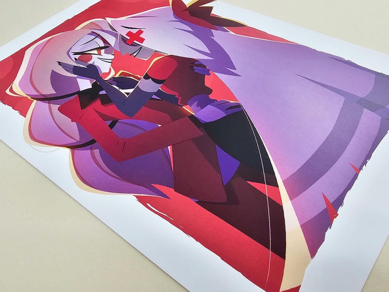 Charlie & Vaggie Art Print | Hazbin Hotel Fan Art | A4 + 8×10" - Etsy