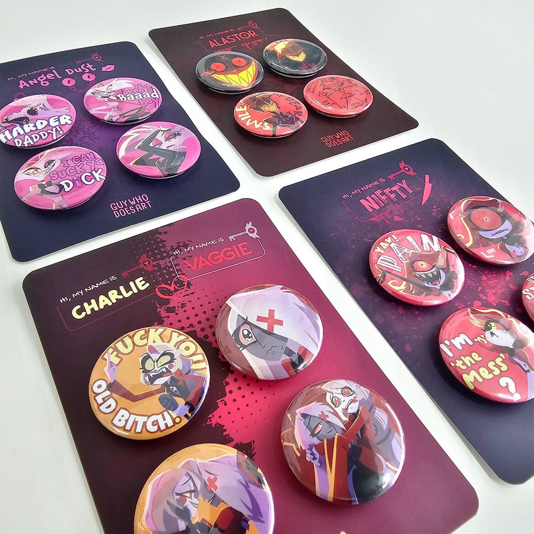Hazbin Hotel 44mm Character Badge Sets - Etsy Australia