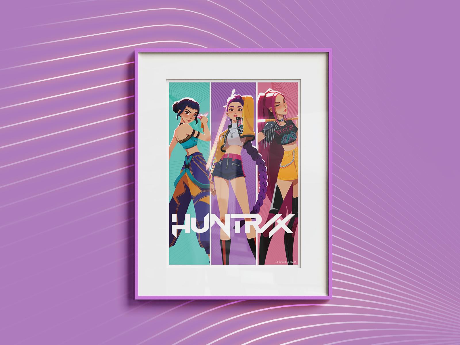 Huntrix Art Print | K‑pop Demon Hunter Poster | A4 & 8×10" - Etsy