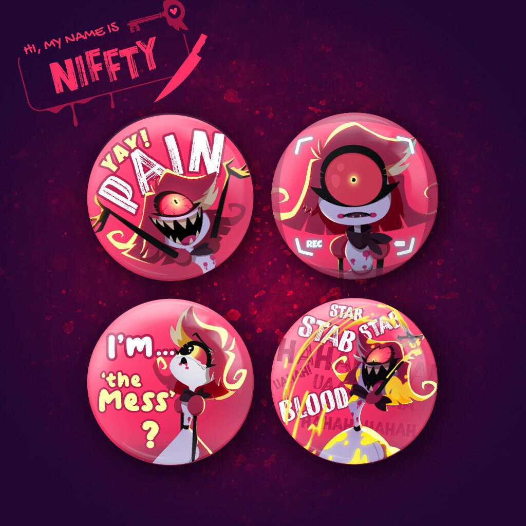 Hazbin Hotel 44mm Character Badge Sets - Etsy