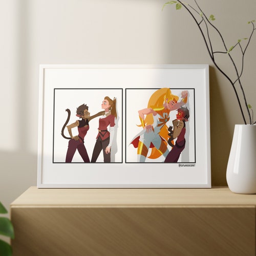 Catradora Catra X Adora Shera A4 Art Poster Print - Etsy
