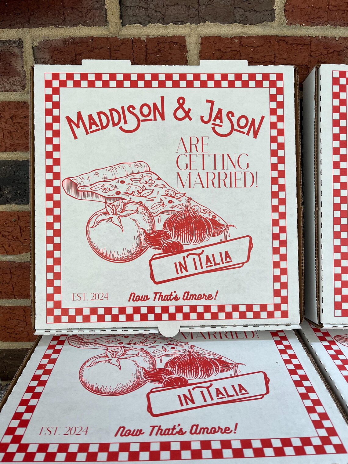 Custom Wedding Pizza Box Template - Etsy