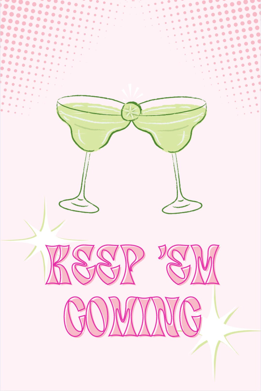 Bachelorette Party Decor Margs & Matrimony Poster keep 'em Coming 24x36 ...