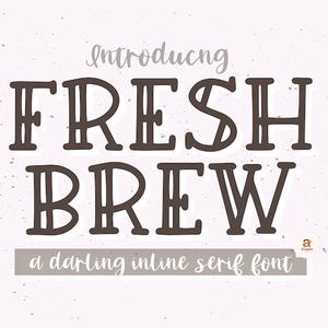 Fresh-brew | Handwritten Script Font for Coffee Shops, Menus, Logos ...