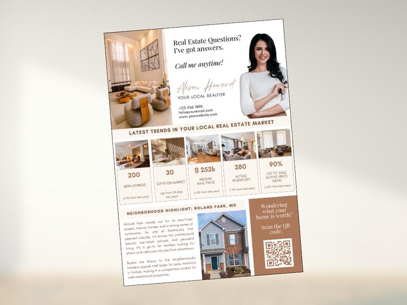 Real Estate Market Update Flyer for Realtors | Real Estate Flyer | Real ...