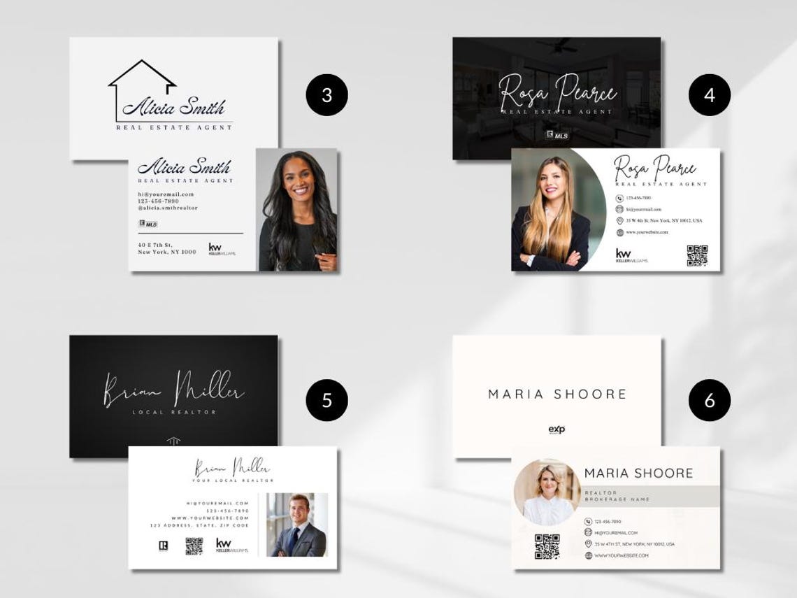 Real Estate Business Card Templates | Realtor Marketing | Luxury ...