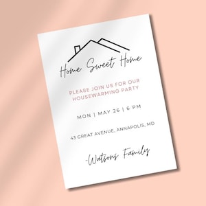 Editable Housewarming Party Invitation Template | Modern New Home ...