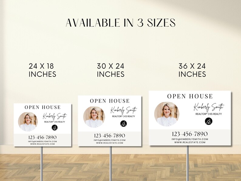 Modern Open House Sign Template for Realtors | Real Estate Open House ...