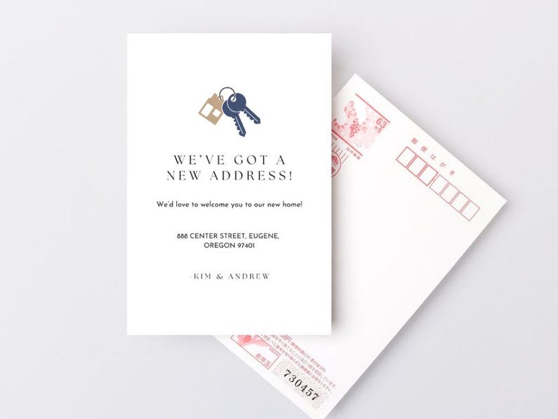 New Home Announcement Cards New Home Change of Address We Have Moved ...