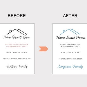 Editable Housewarming Party Invitation Template | Modern New Home ...