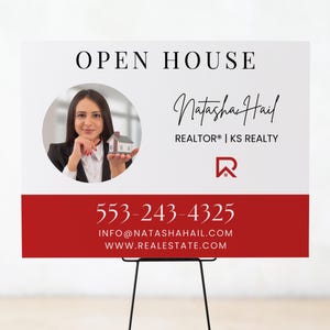 Modern Open House Sign Template for Realtors | Real Estate Open House ...