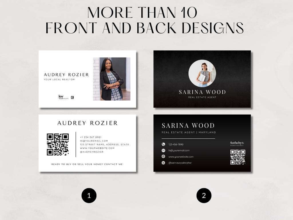 Real Estate Business Card Templates | Realtor Marketing | Luxury ...