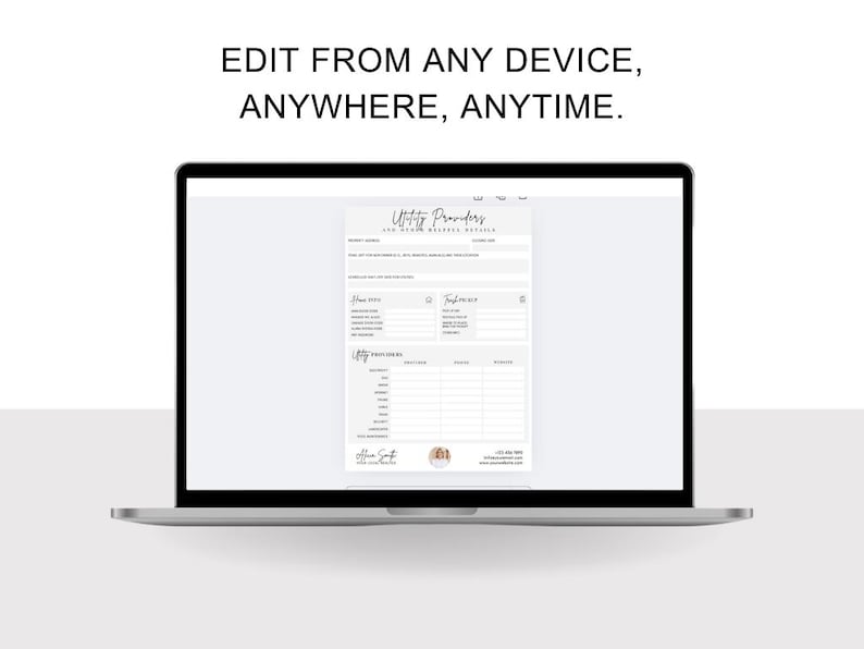 Utility Providers Template for Realtors | Real Estate Utility Providers ...