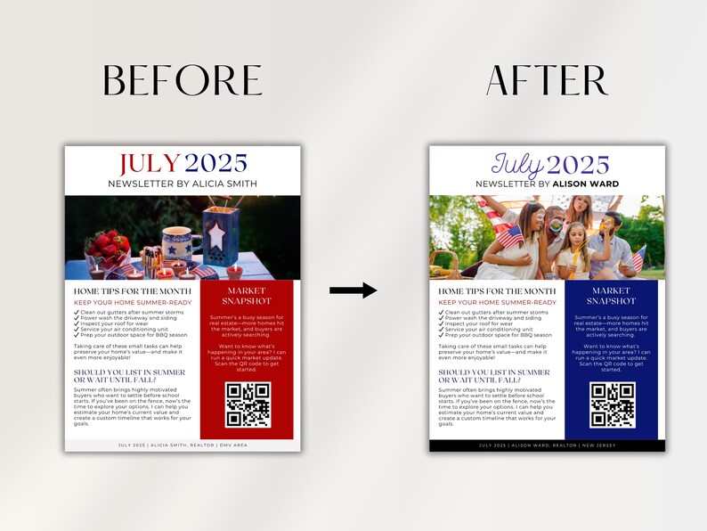 July Real Estate Newsletter for Realtors | Real Estate Marketing ...