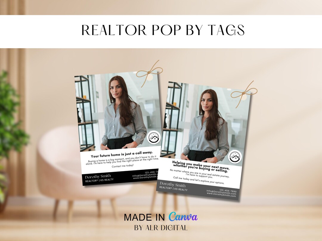 Realtor Pop by Tags | Real Estate Gift Tags | Realtor Marketing | Real ...