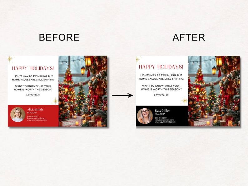Christmas Realtor Postcard Template | Christmas Holiday Card | Real ...