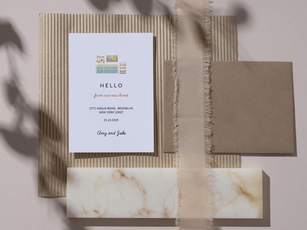 Printable Moving Announcement Template New Address Card Change of ...