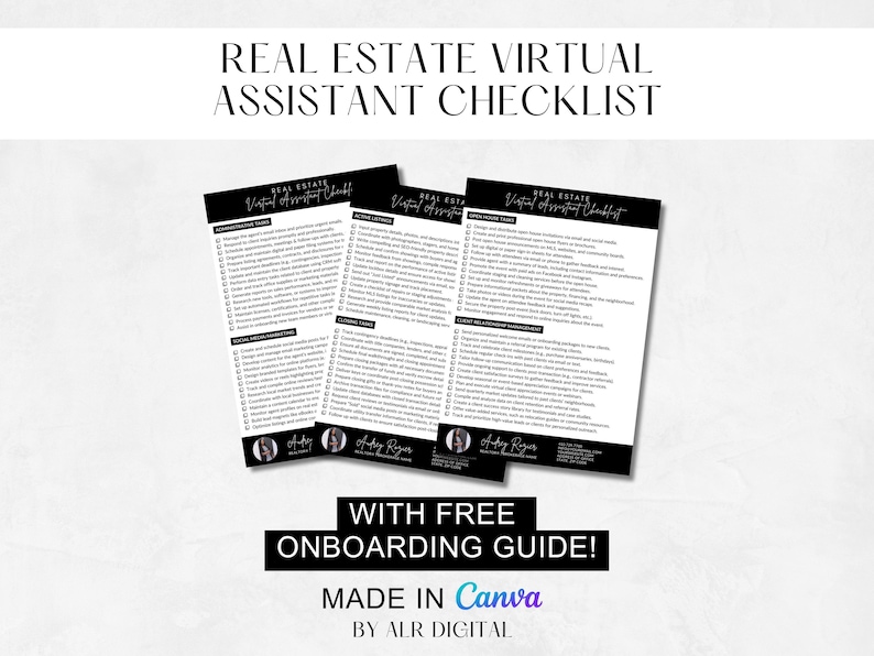 Real Estate Virtual Assistant Checklist, Transaction Coordinator ...