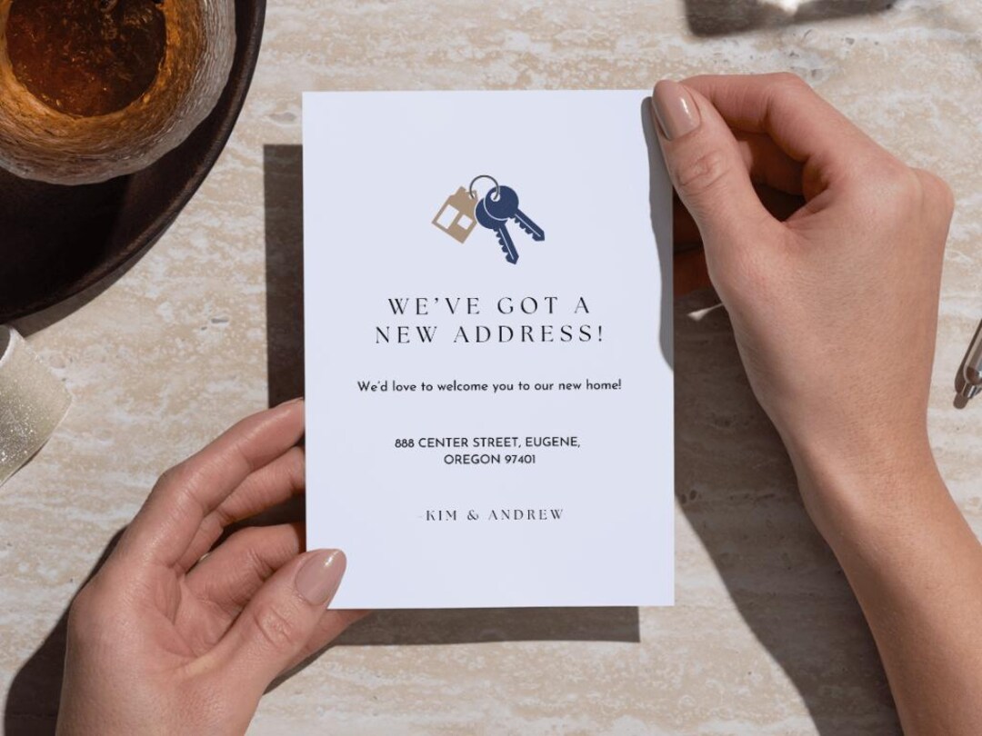New Home Announcement Cards New Home Change of Address We Have Moved ...