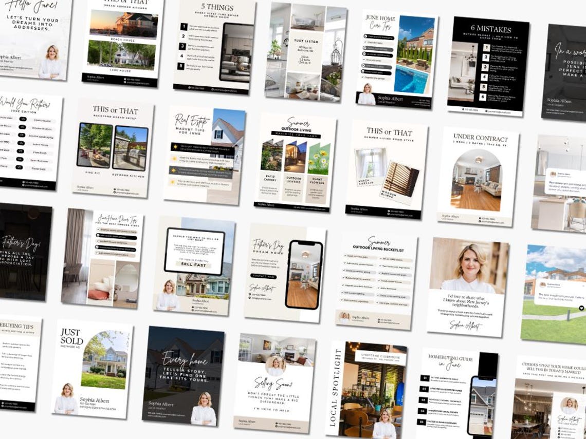 June Real Estate Marketing Templates for Realtors | June Instagram ...