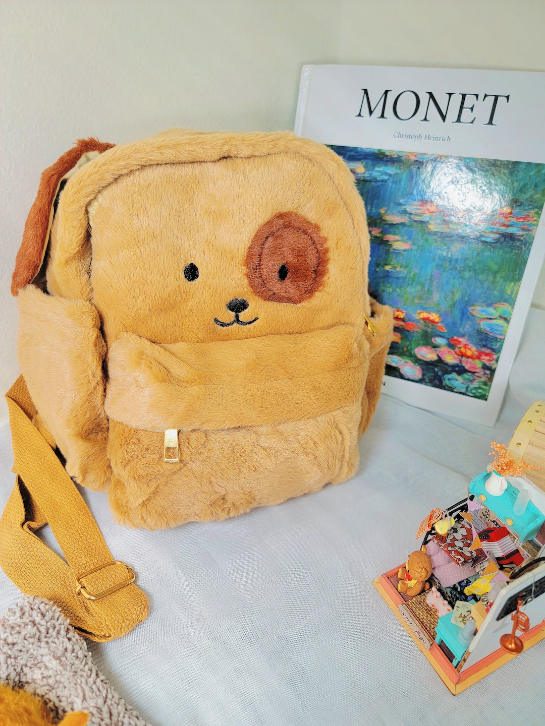 Fluffy Dog Cartoon Backpack, Kawaii Backpack - Etsy