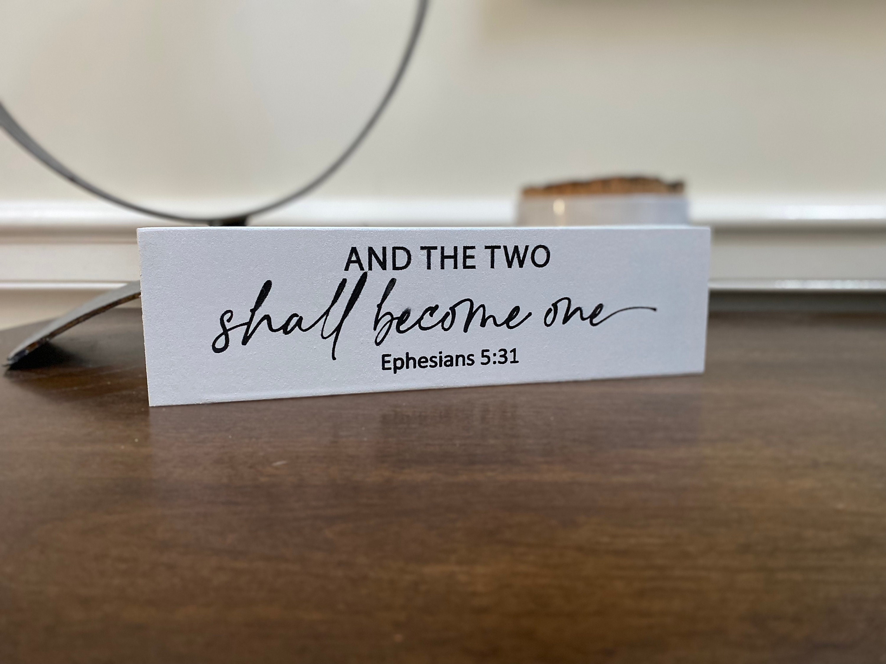 Solid Wood Bible Blocks - Decorative Art for Shelf, Bookcase, Table or ...