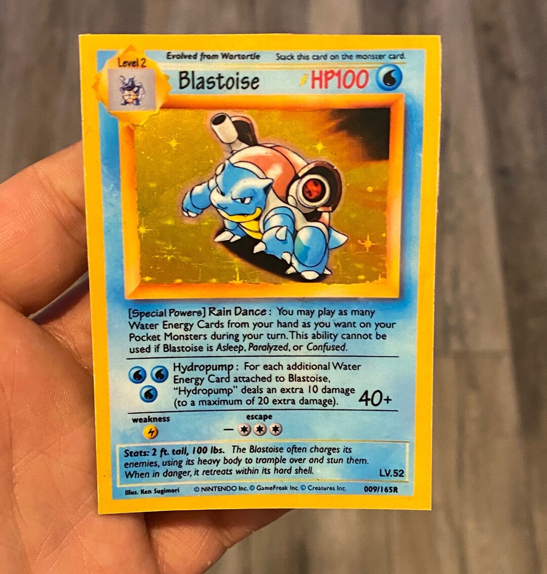 REPLICA - Prototype Blastoise - HAND MADE Card. With Magic Back ...