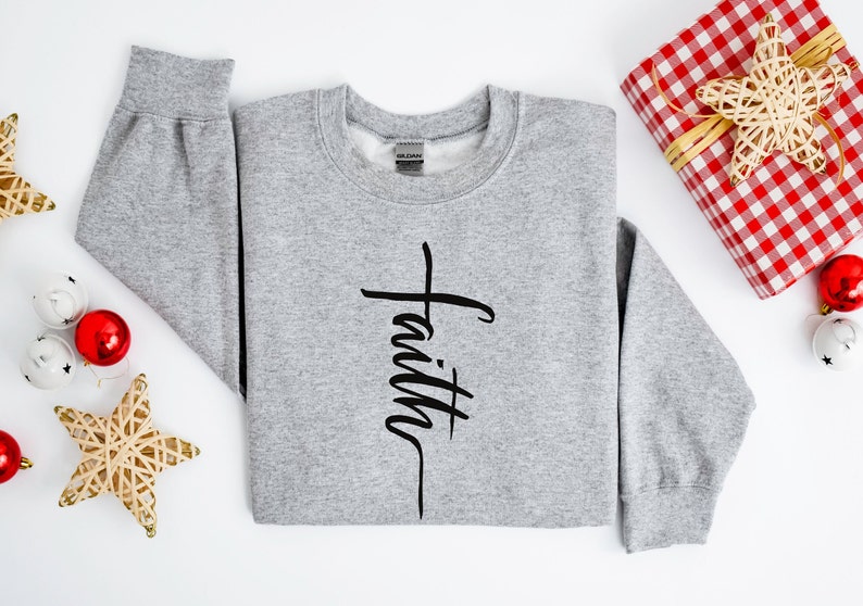 Faith Cross Unisex Sweatshirt, Christian Gift - Etsy