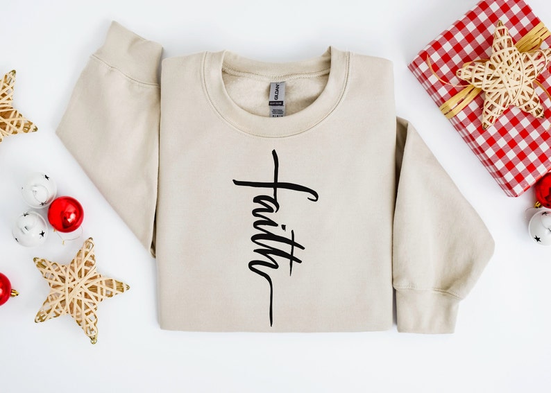 Faith Cross Unisex Sweatshirt, Christian Gift - Etsy