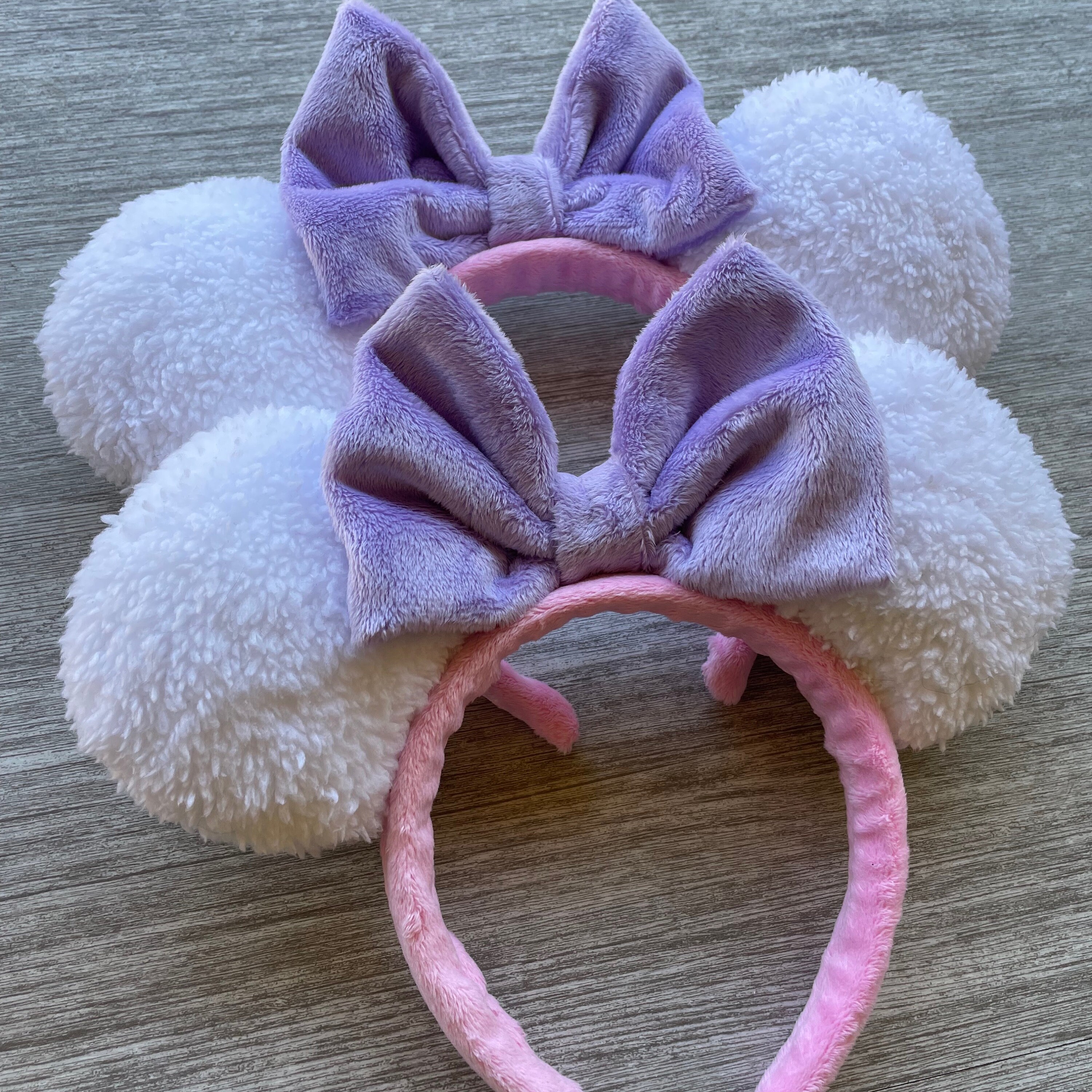 Daisy Duck Mouse Ears Headband Disney Inspired Accessory in Cozy White ...