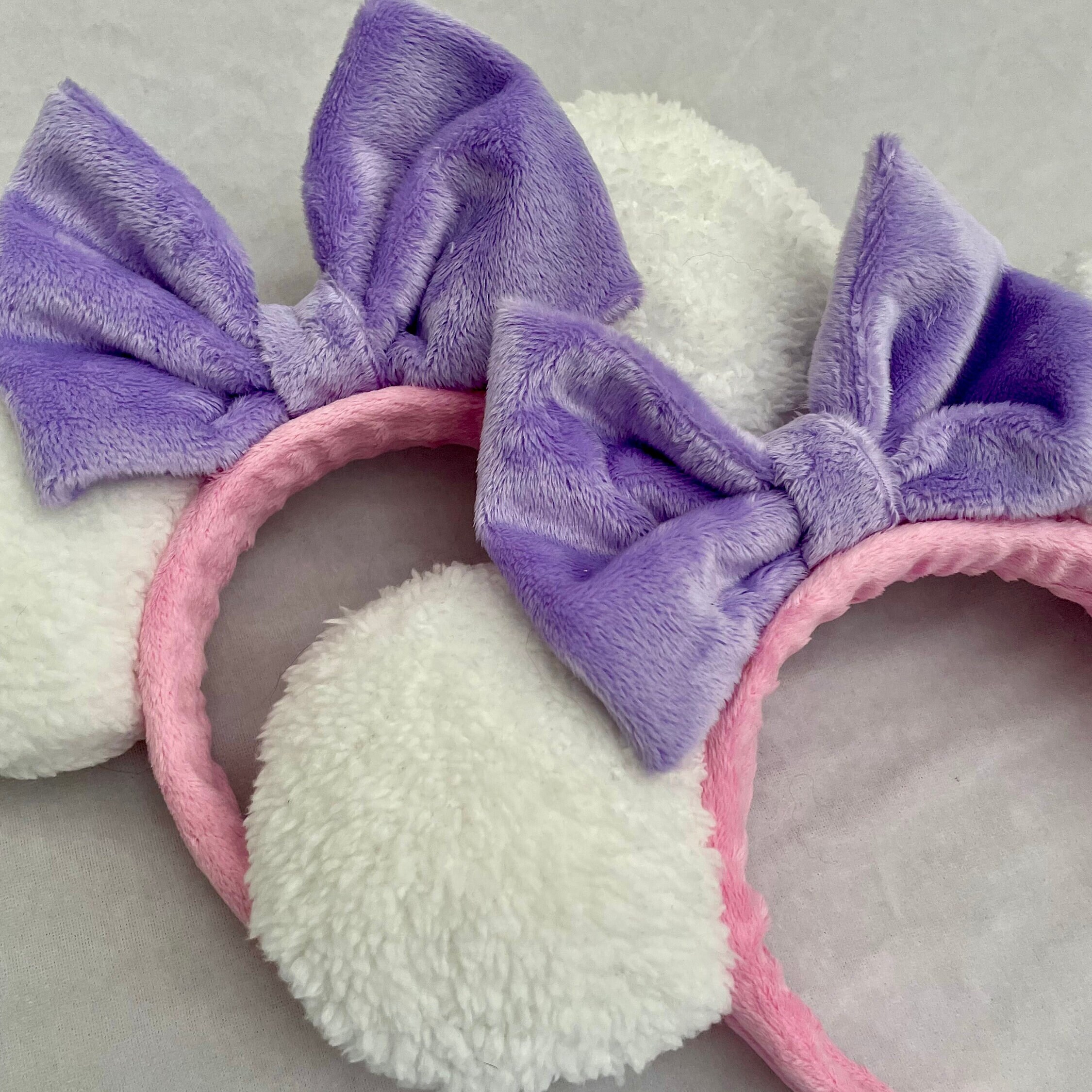 Daisy Duck Mouse Ears Headband Disney Inspired Accessory in Cozy White ...