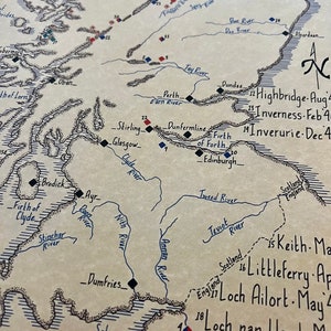 Jacobite Rising 1745 Map Print: Scotland War History Gift - Etsy