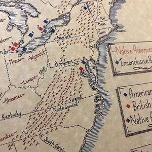 War of 1812 Map Print: Hand-drawn Historic Battle Map - Etsy