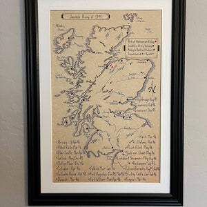 Jacobite Rising 1745 Map Print: Scotland War History Gift - Etsy