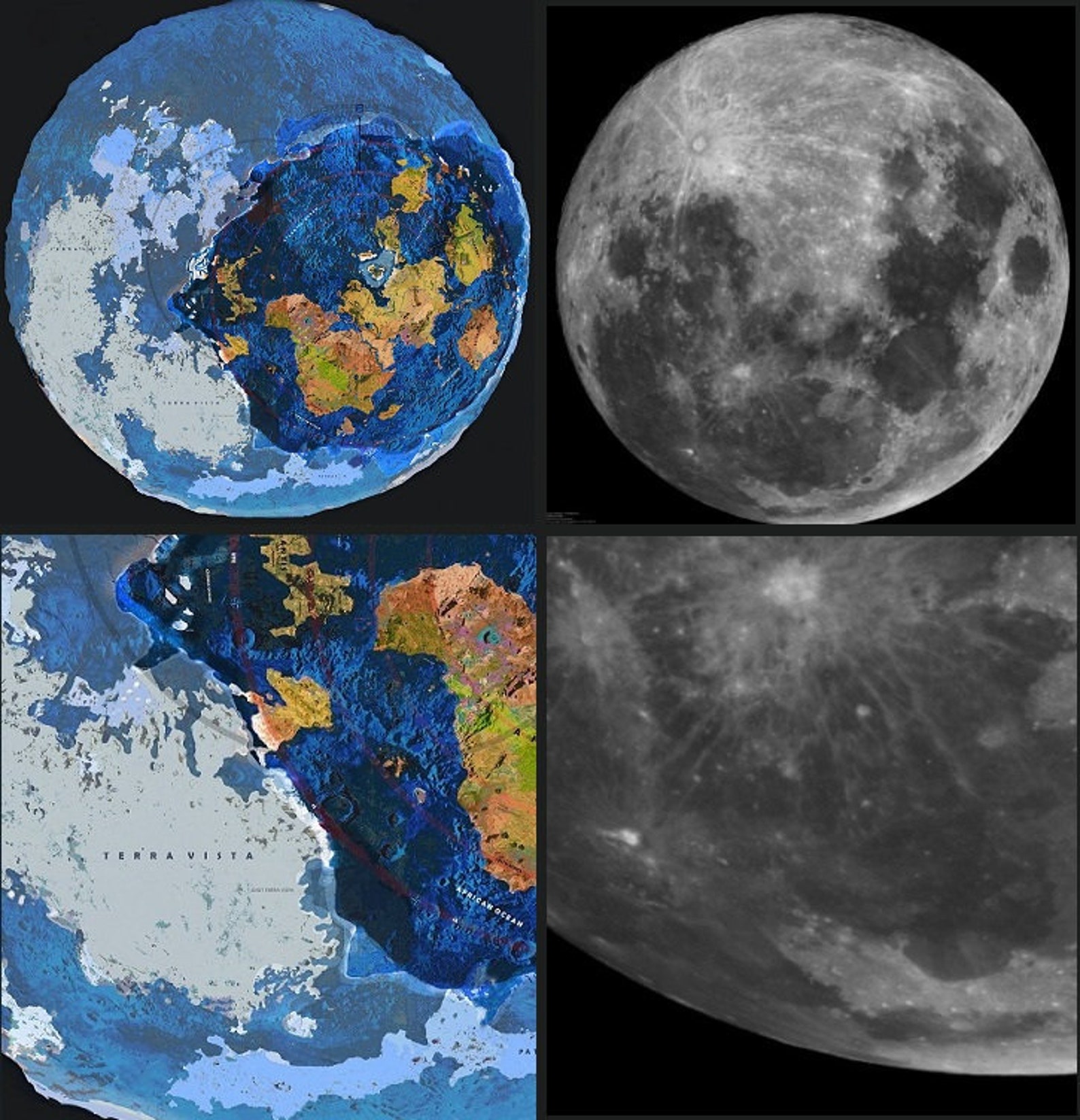 Flat Earth Plasma Moon Projection Pangaia Selenografic World - Etsy