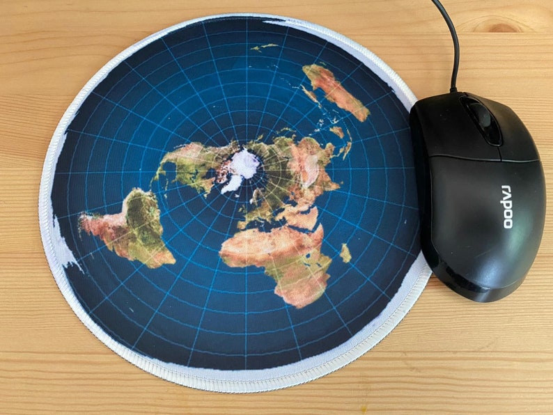Standard Flat Earth Map of the World Mousepad PC Table Mat Mouse ...