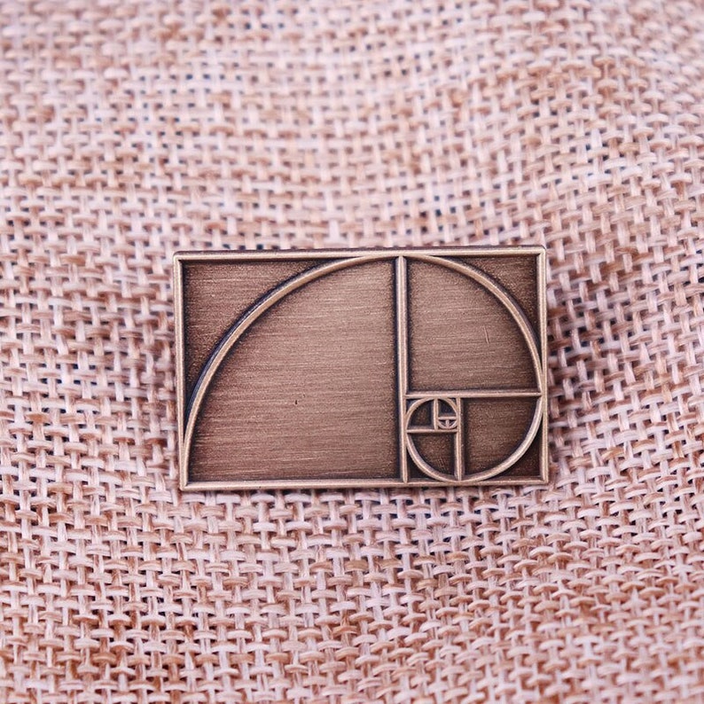 Fibonacci Sequence Spiral Golden Ratio Enamel Pin Mathematics - Etsy
