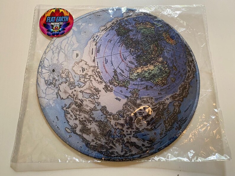 Flat Earth Plasma Moon & Beyond Map Mousepad More Land Gleason Realm ...