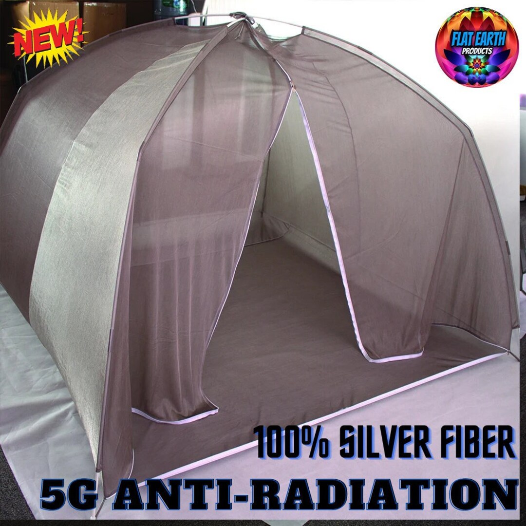 Anti-radiation EMF Tent Canopy Faraday 100% Pure Silver Fiber Mesh ...