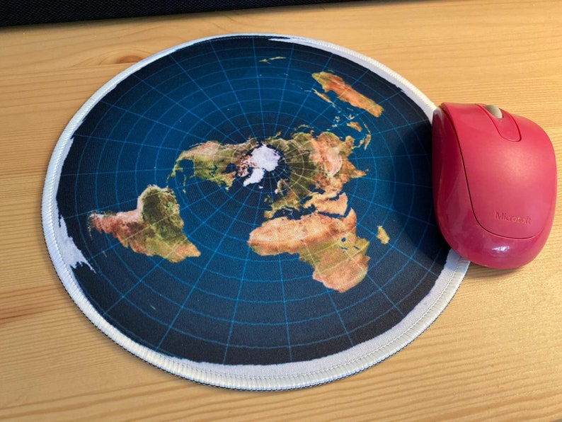 Standard Flat Earth Map of the World Mousepad PC Table Mat Mouse ...