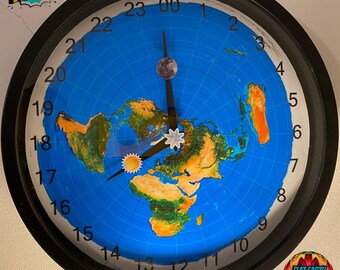 World Map Led Clock - Etsy