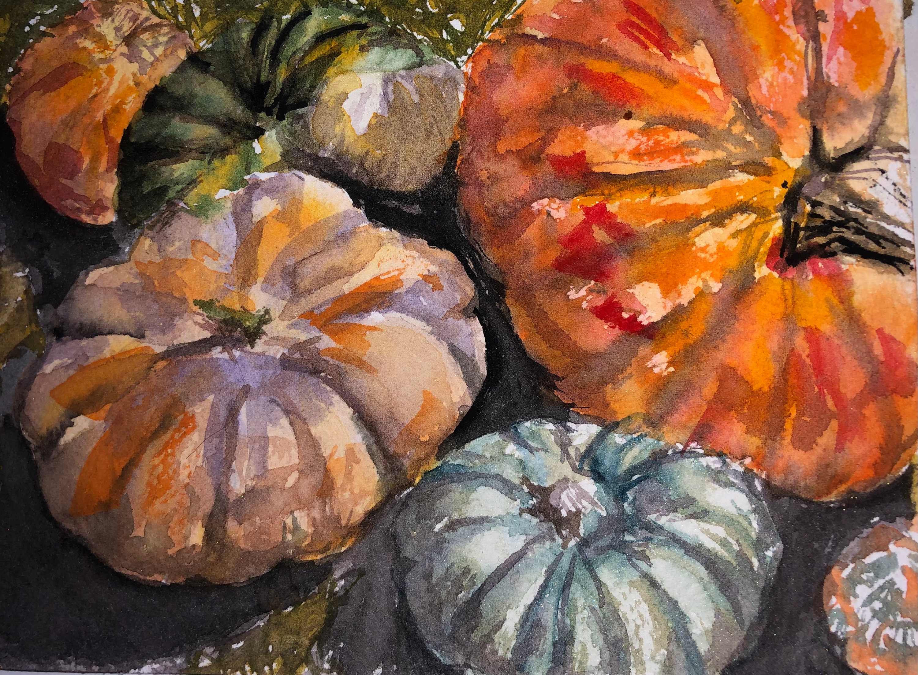 Set of 4 Pumpkin Cards - Etsy
