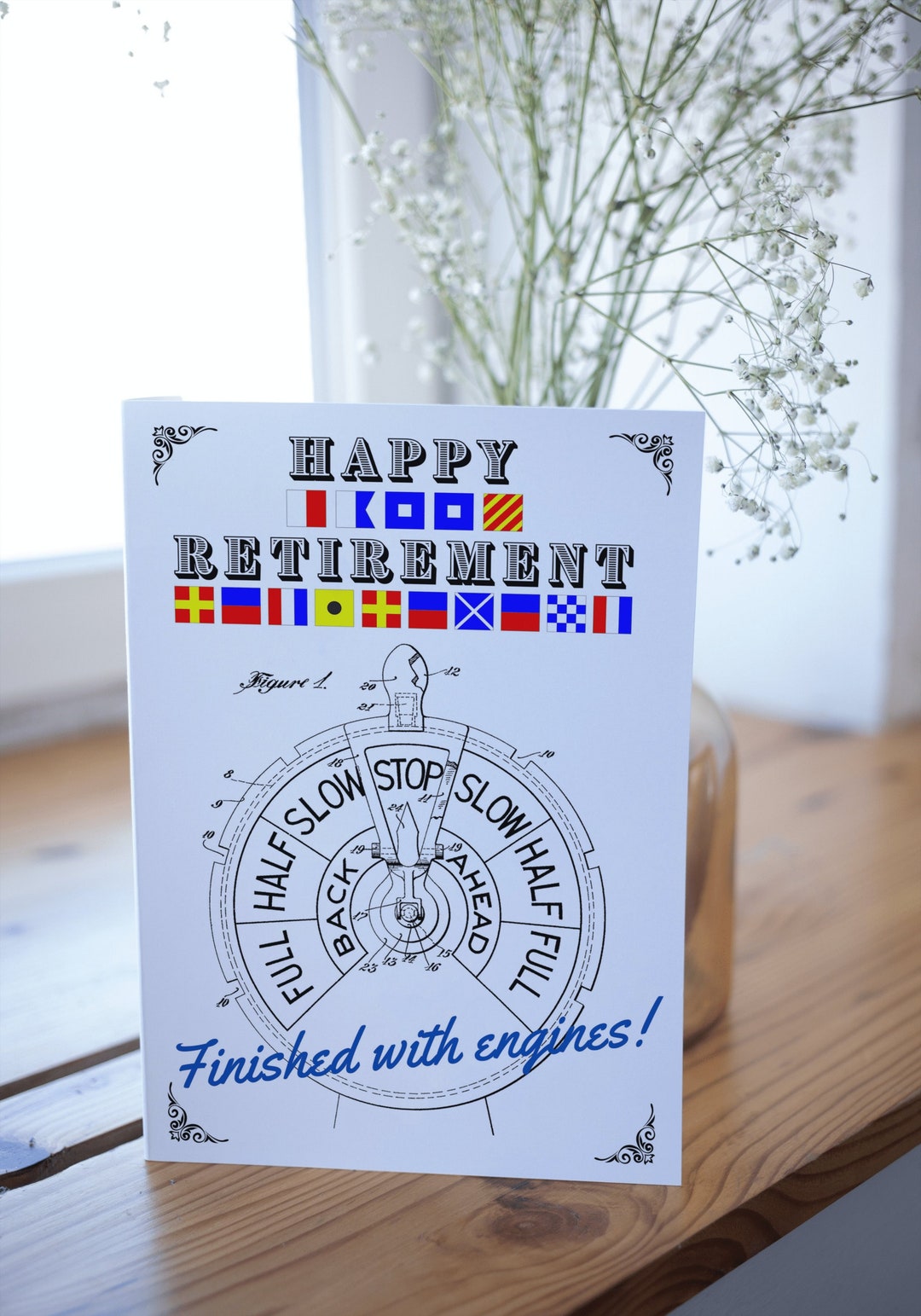 Nautical Retirement Card, Happy Retirement, Retire, Nautical Flags ...