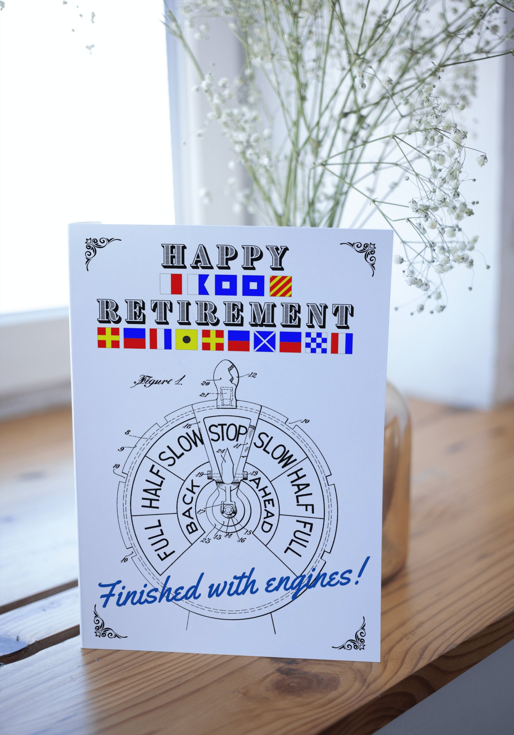 Nautical Retirement Card, Happy Retirement, Retire, Nautical Flags ...