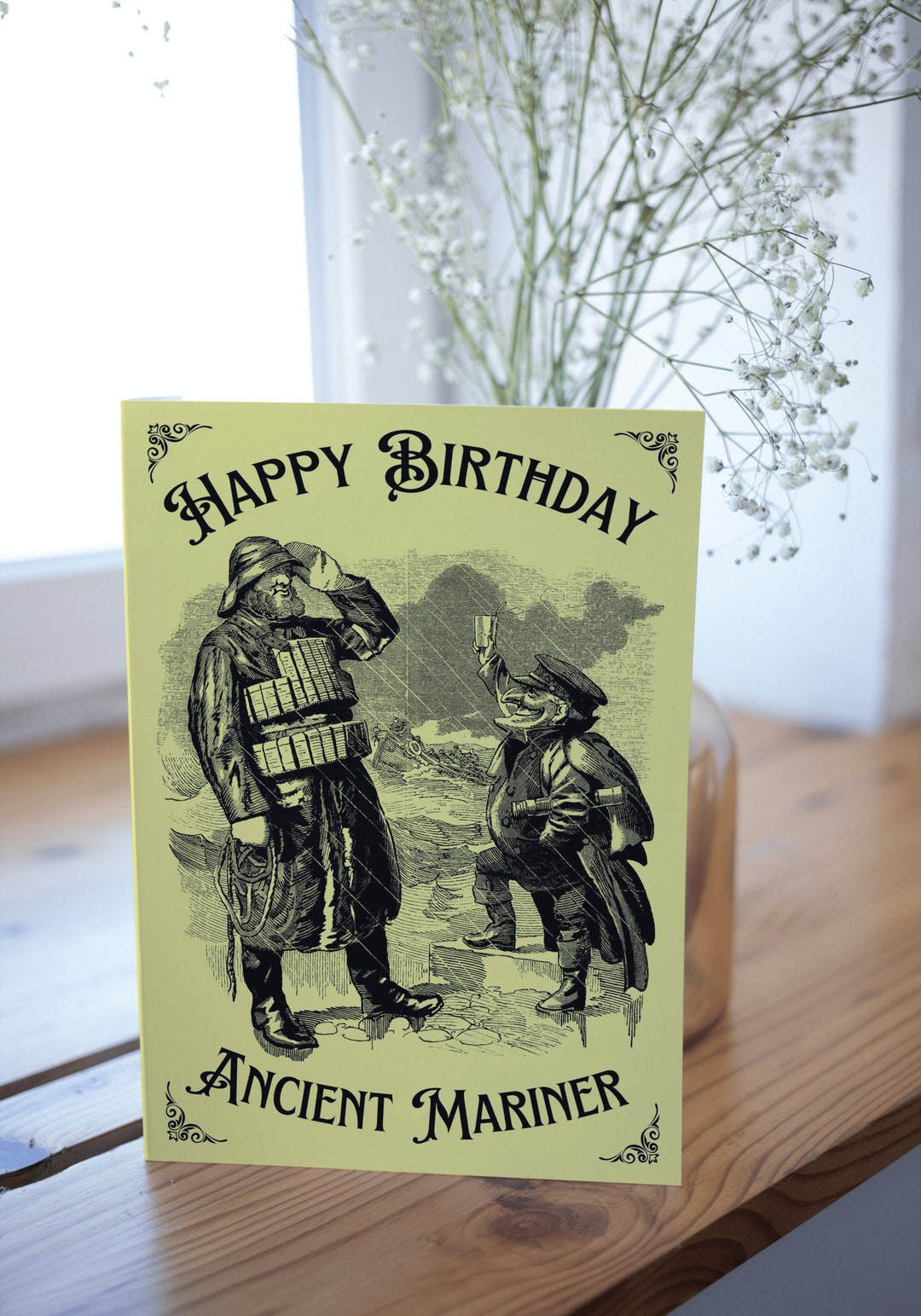 Nautical Birthday Card, Ancient Mariner, Card for Sailors, Merchant ...