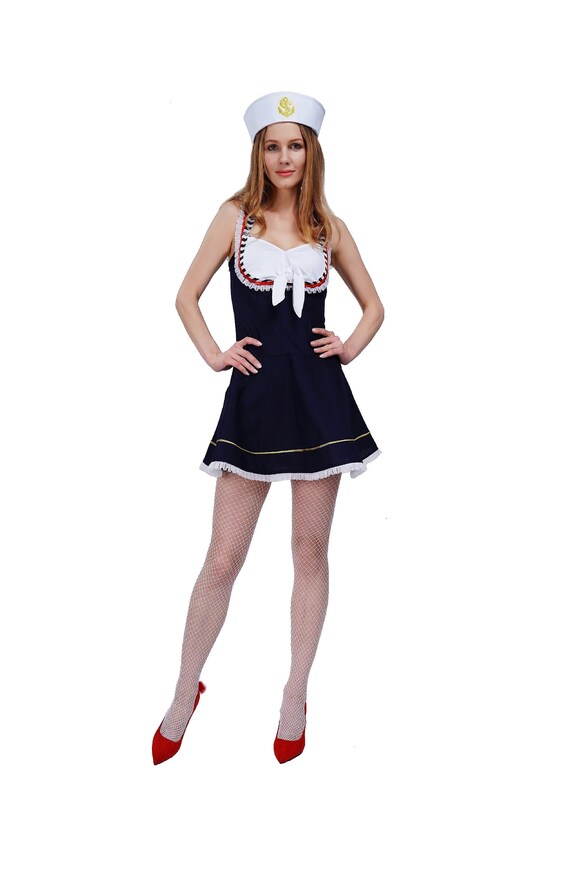 Women Navy Sailor Uniform Women Fancy Costume Halloween | Etsy