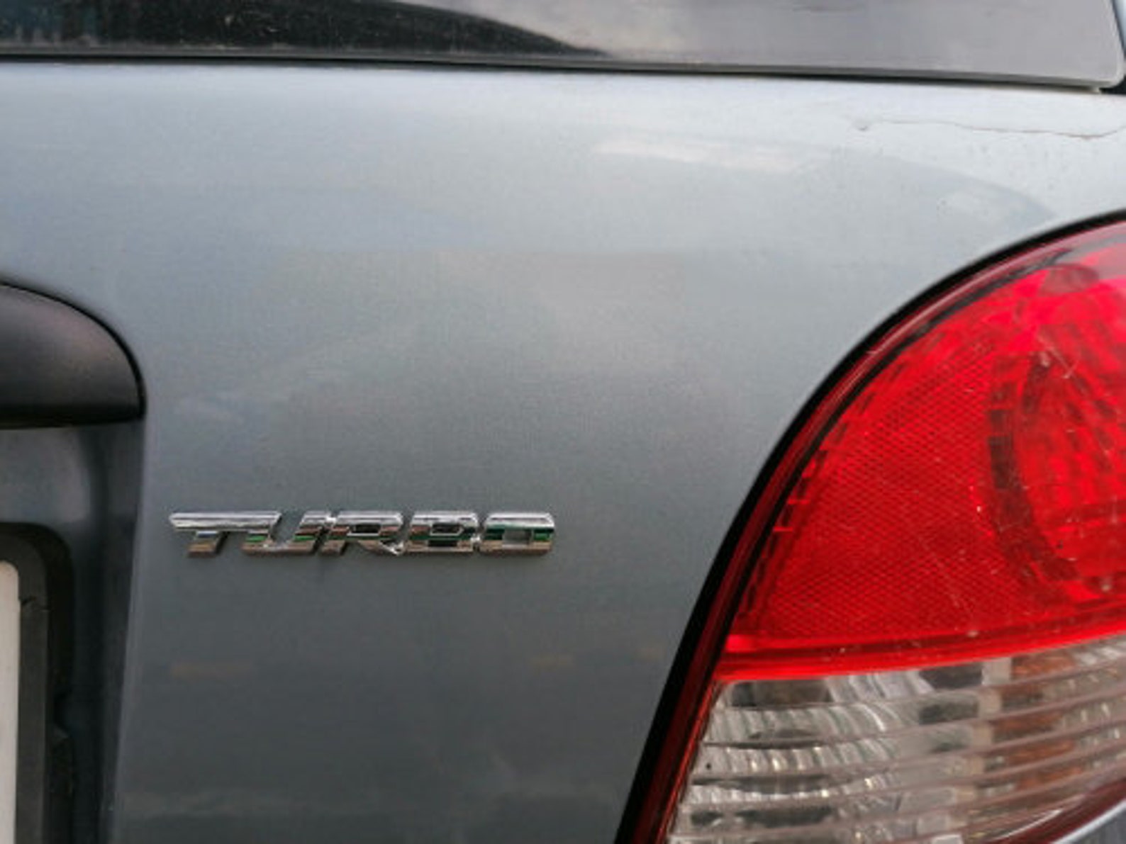 3D Emblem TURBO Metal Black Red Silver 2 Size Letters Badge Decal ...